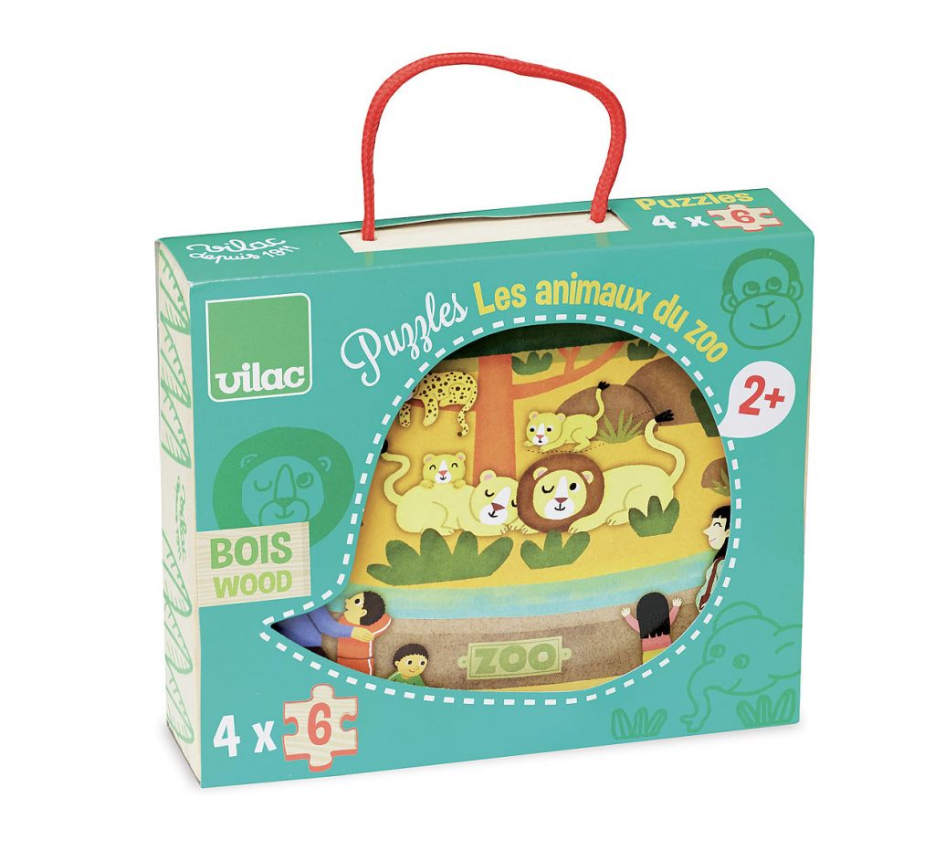 Puzzles LES ANIMAUX DU ZOO Lot de 4