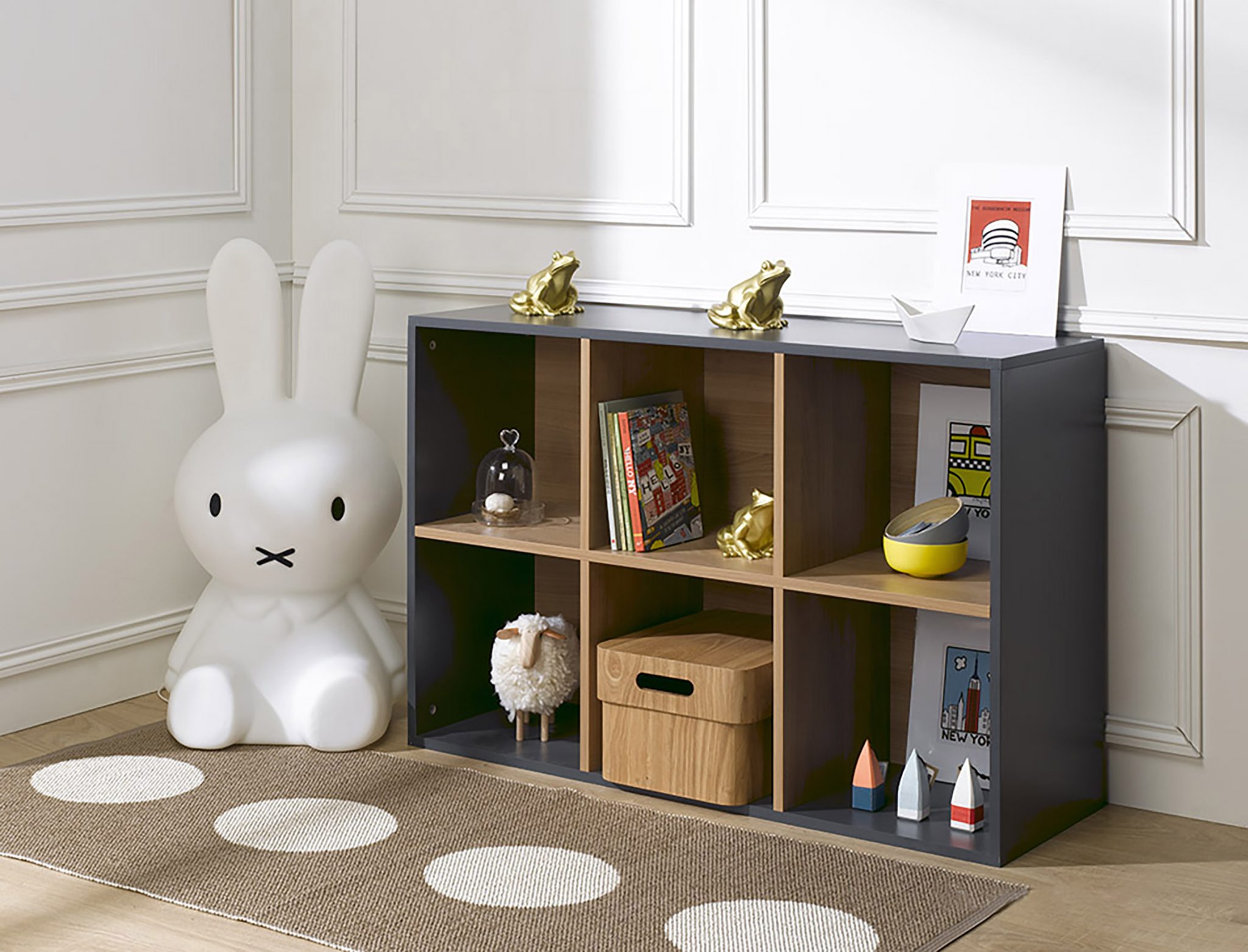 Cubes de rangement modulable Gris Anthracite 6 CASES ...