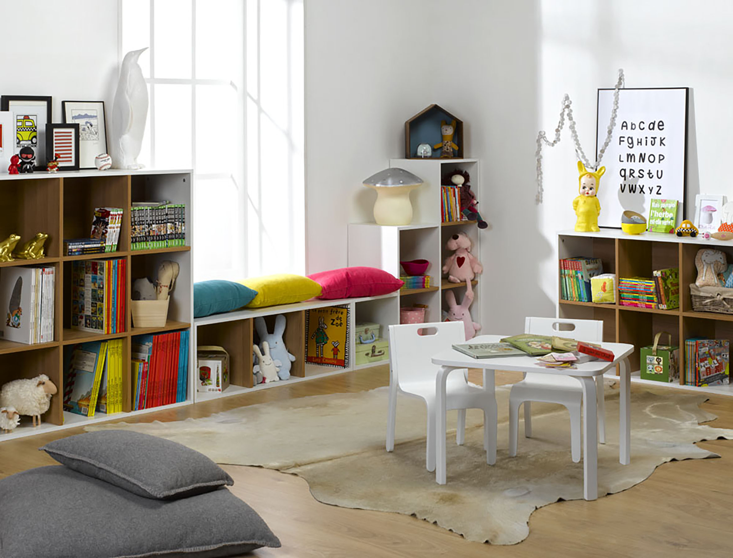 Cubes de rangement modulable Blanc 6 CASES - iletaitunefois201907121659