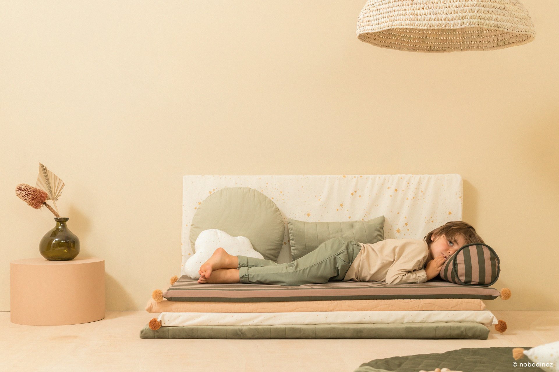 Matelas de sol ST BARTH GOLD STELLA NATURAL - iletaitunefois201907121659